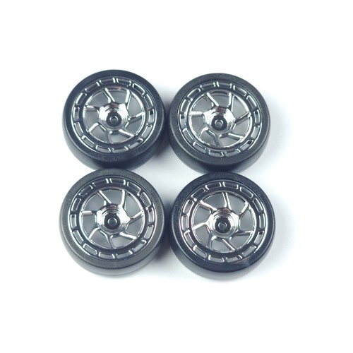 LDRC Drift RC Wheels Tires Chrome Retro Wheel 1/18 Scale LD1801-04 ...