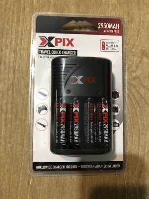 NEW!! XPIX Travel Quick Battery Charger. For AA, AAA, & 9V Batteries | eBay