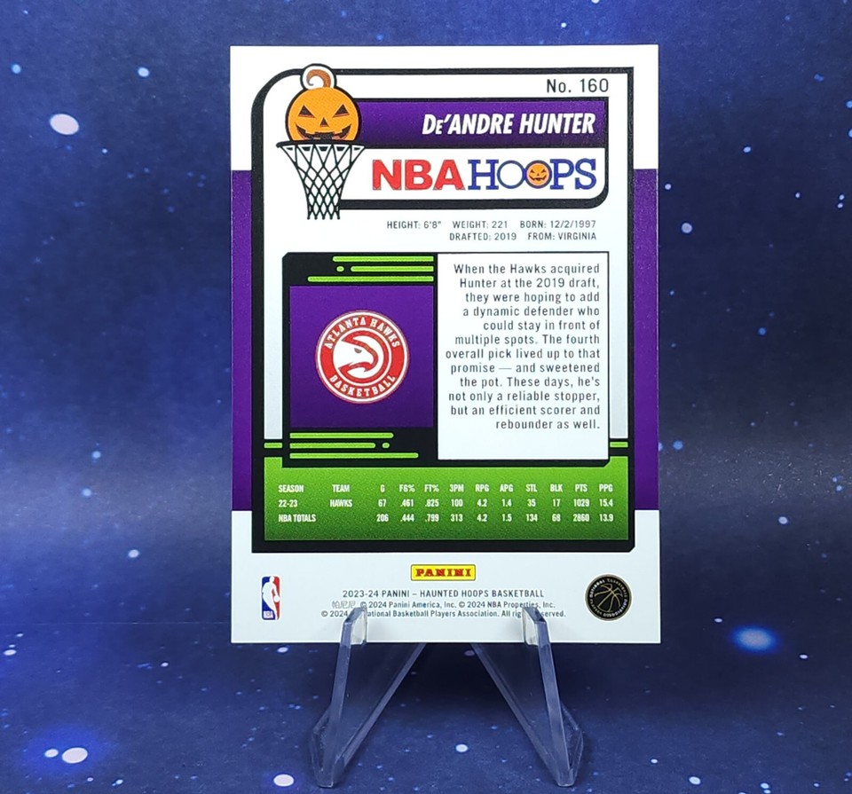 DeAndre Hunter SP 2024 Panini Haunted Hoops Green Slime SP Halloween ...
