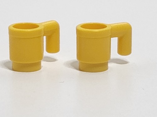 Lot of 2 LEGO Minifigure, Utensil Cup 3899 Yellow | eBay