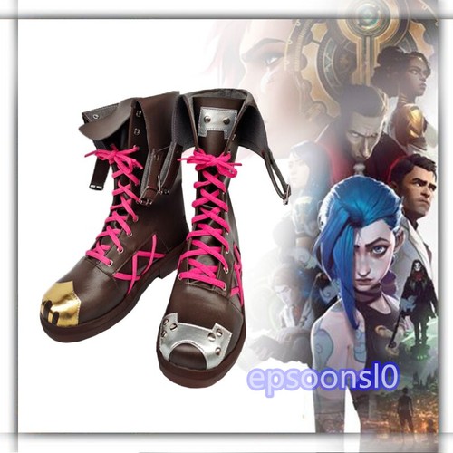 LOL Arcane Jinx Cosplay Shoes Flat Boots Unisex Anime Cos Costume ...