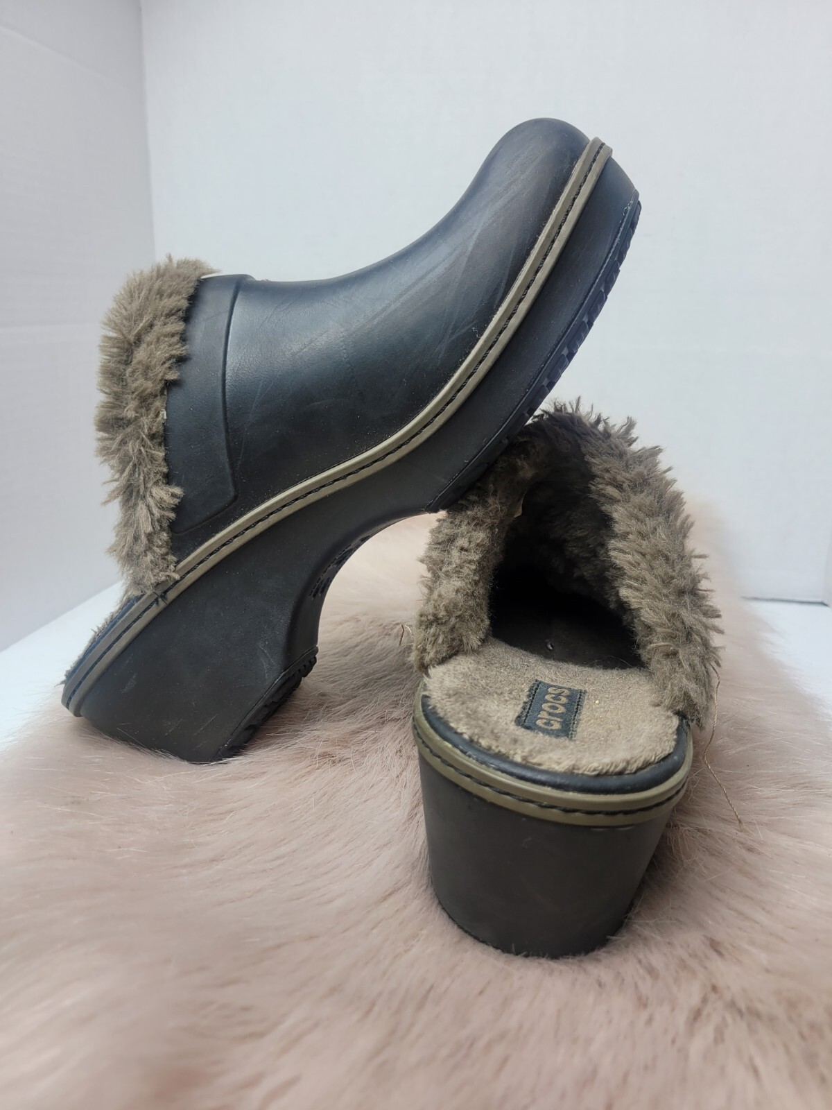 Crocs Cobbler Eva Womens Clog Size 8 Fur Lined Mul… - Gem