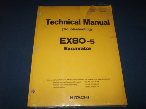 HITACHI EX80-5 EXCAVATOR TECHNICAL TROUBLESHOOTING SERVICE MANUAL NEW ...