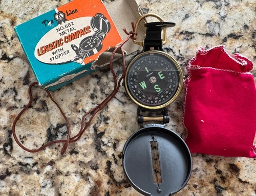 Vintage Engineer Lensatic Compass Pocket Sized Blk - Made in Japan - | eBay
