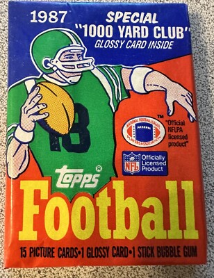 1987 Topps Football Wax Packs Unopened Kelly, Cunningham, Haley Rookie ...