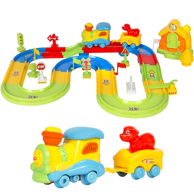 Best Choice Products Kids Battery Operated Train Set with Colorful ...