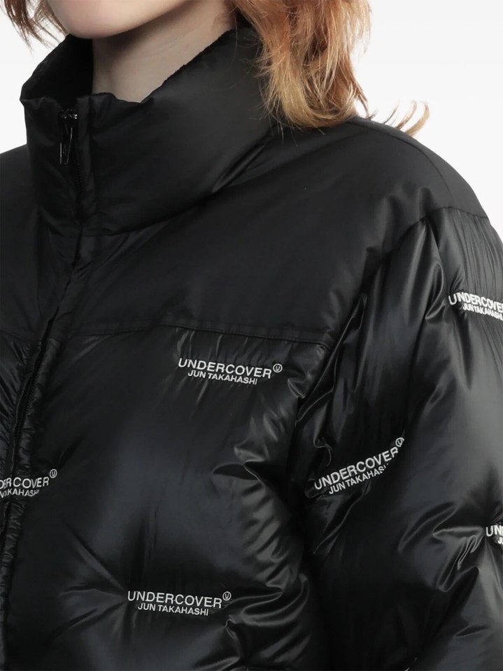 NEW Undercover logo-embroidered down padded jacket in black size 2 #DC176 | eBay