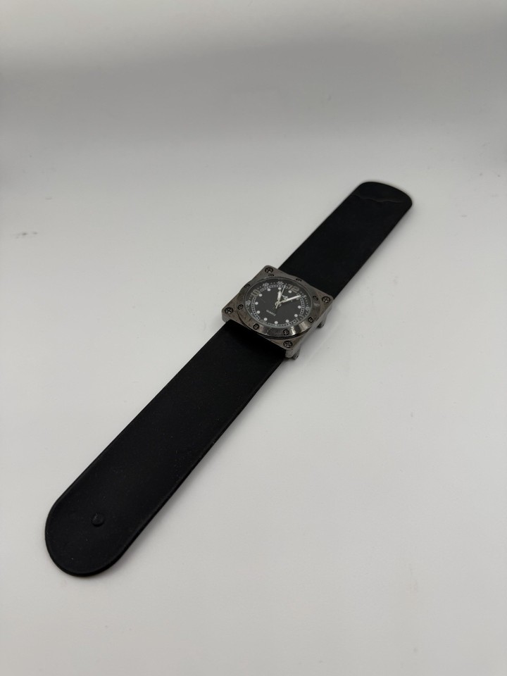 CAPTAIN QUARTZ ANALOG WRISTWATCH WITH BLACK SNAP ON BAND | eBay UK