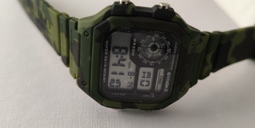 SYNOKE Digital Mens LED 'Casio Royale Style/Homage' Watch Camouflage ...