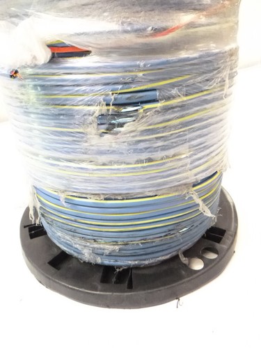 750' Control Cable 22/2 Shielded+18/2 Stranded Plenum Teal w/Yellow ...