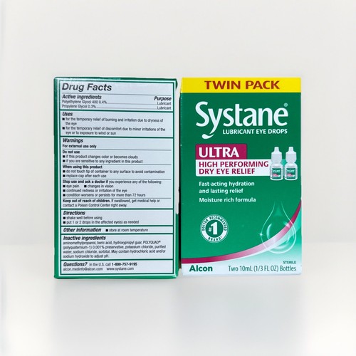 Lot of 2 Systane ULTRA High Performance Lubricant Eye Drops Twin Pack ...