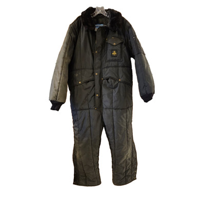 Refrigiwear Iron Tuff Coveralls XL Extreme Cold Workwear Black Fur ...