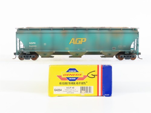 HO Scale Athearn Genesis G4254 AGPX 3-Bay Covered Hopper #96092 Custom Weathered | eBay