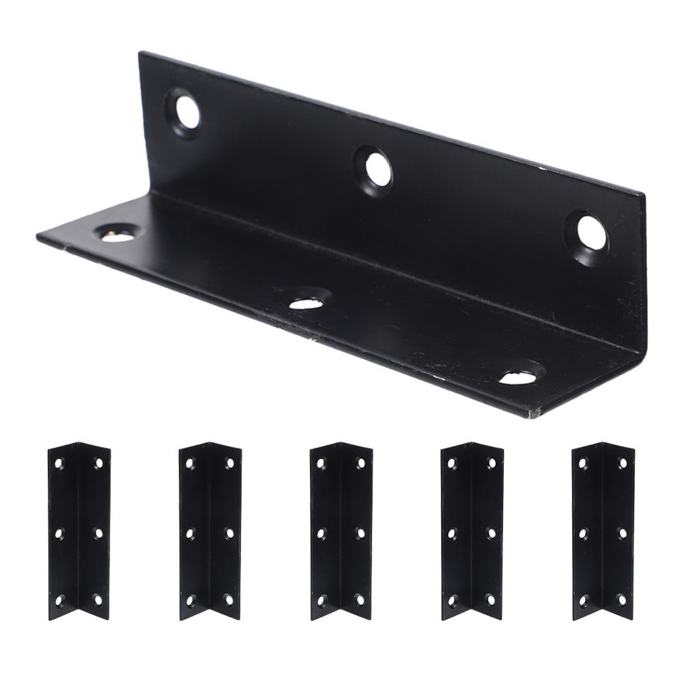 6pcs Angle Brackets L Brackets Heavy Duty Corner Braces Shelf Mounting ...