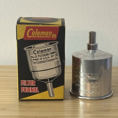 New Vintage Coleman No. 0 Fuel Felt Filter Funnel Aluminum In Original ...
