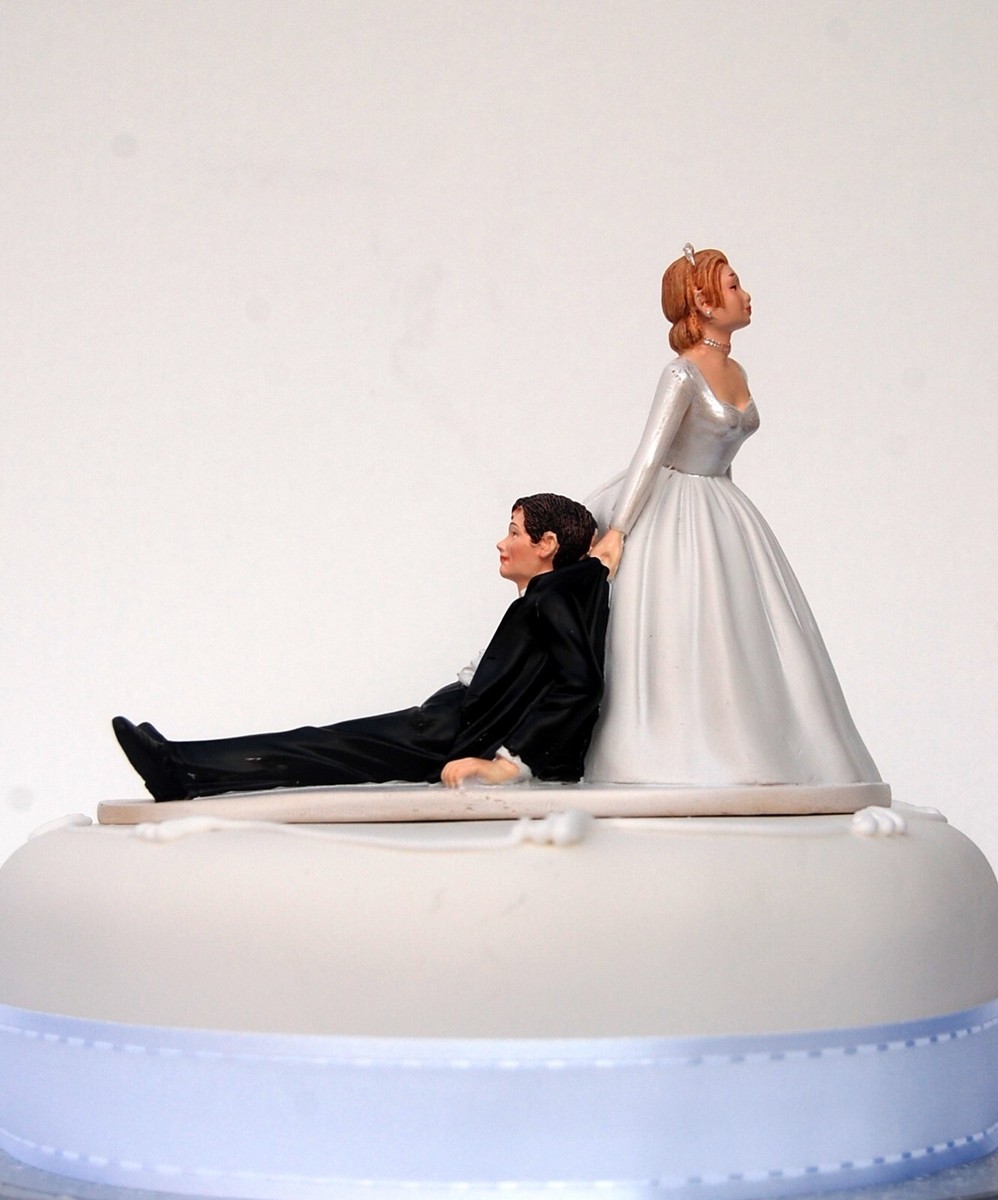 Wilton Cake Topper Ailgely Bride Dragging Groom Cake Topper,Funny ...