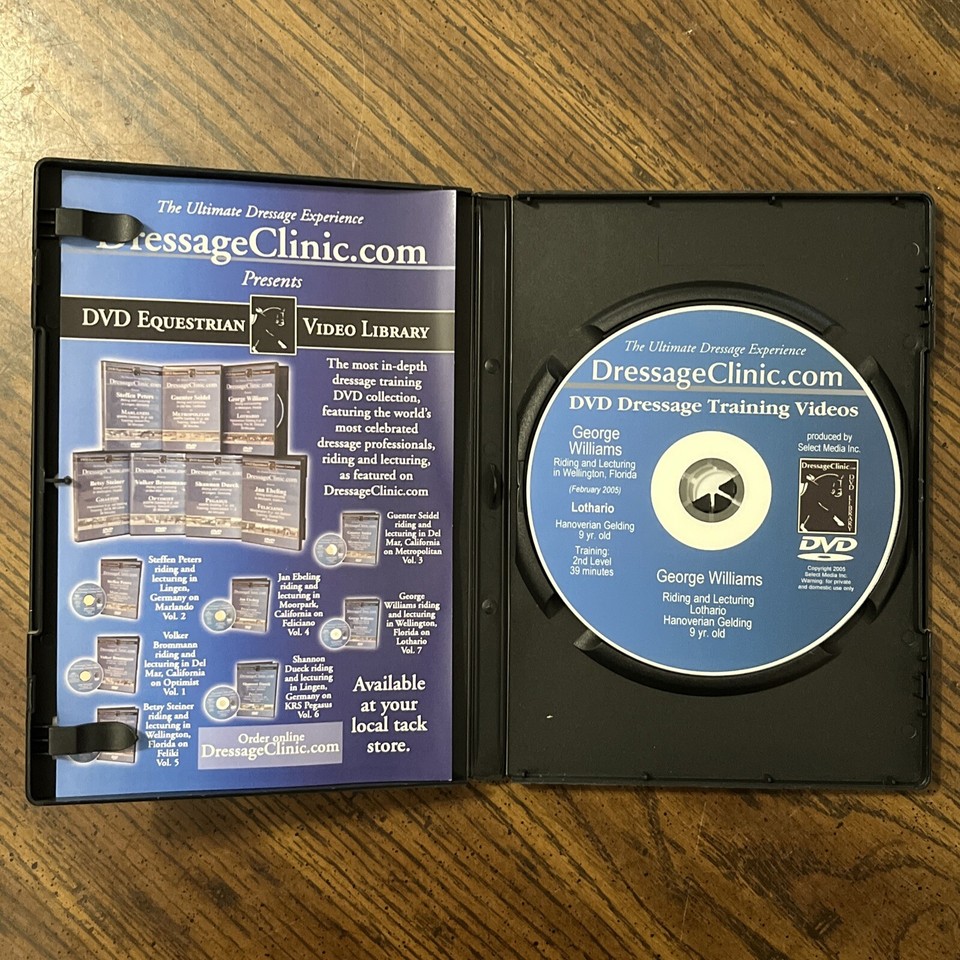 DressageClinic.com DVD Equestrian Dressage Clinic George Williams On ...