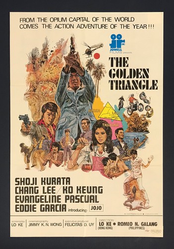 THE GOLDEN TRIANGLE (1970's) Original Folded Movie Poster 21.5 X 30.5 ...