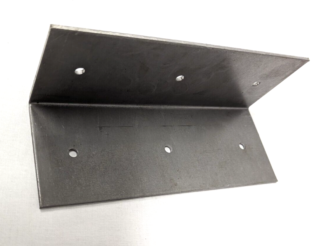 Case of 25 Heavy Duty Angle Bracket Steel 3" x 3" x 8" with 6 pre ...