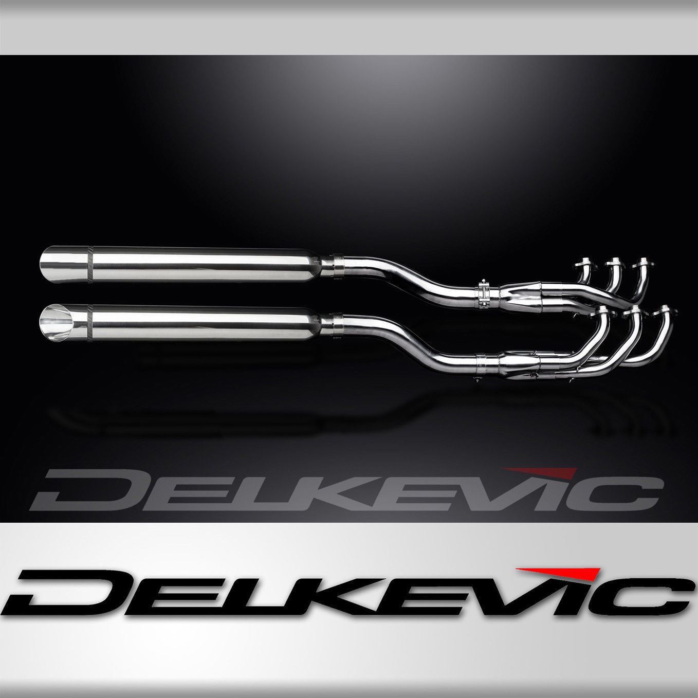 Delkevic Complete 6-2 Exhaust 21" Stainless Muffler - Honda Valkyrie ...