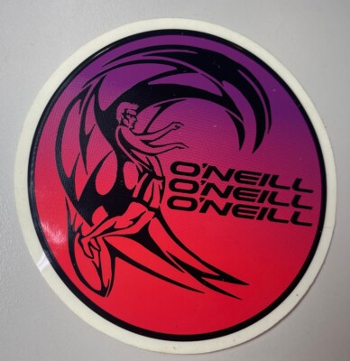 NEW ONEILL VINTAGE 90’S SURFBOARD SKATEBOARD SURF STICKER 3 3/4” | eBay