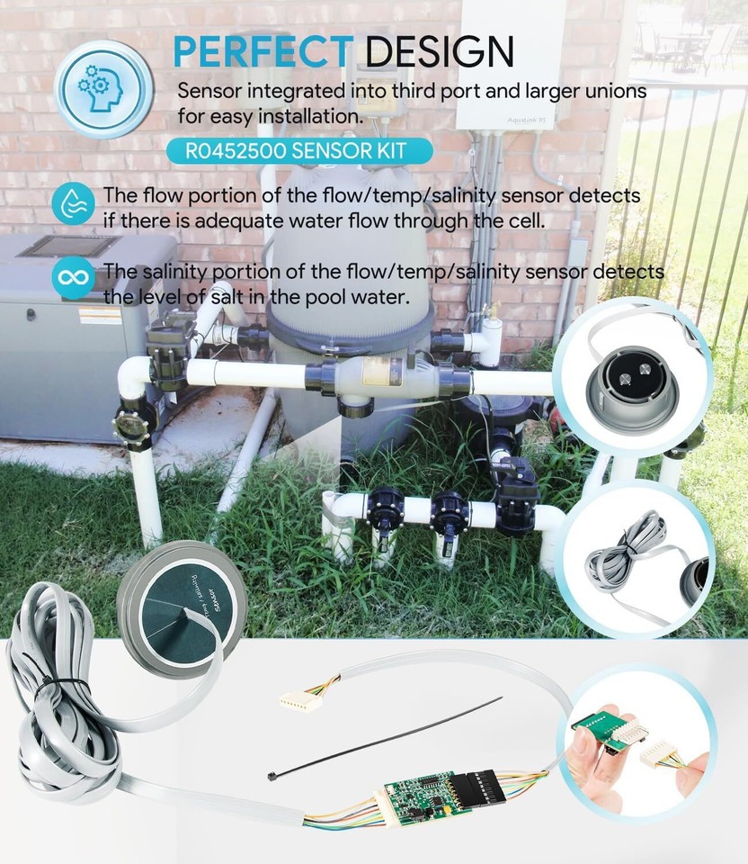 R0452500 16ft Port Sensor for Zodiac Jandy PureLink AquaPure Water ...