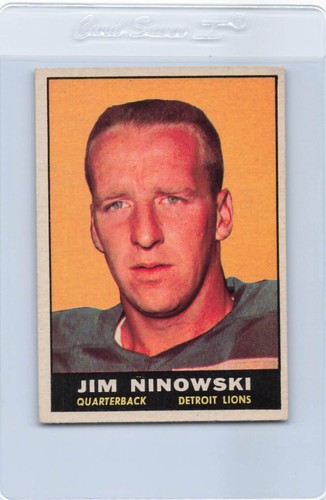 1961 Topps #29 Jim Ninowski Lions EX/MT *DA-C7564 | eBay