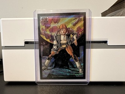 The Smuggler, Han Solo 2022 Topps Star Wars Galaxy Wave Refractor /99 ...
