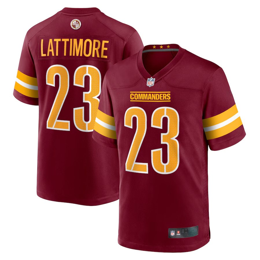 NWT Men's #23 Marshon Lattimore Burgundy Game Stitched Jersey S-3XL+ | eBay