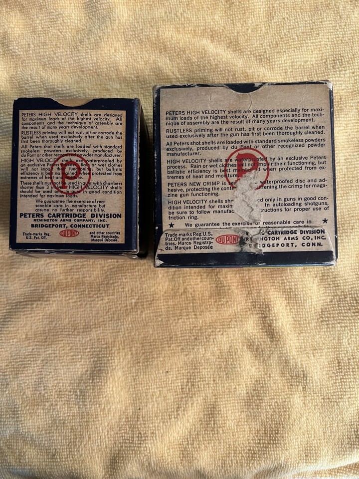 vintage peters shotgun shell boxes- 410& 20ga | eBay