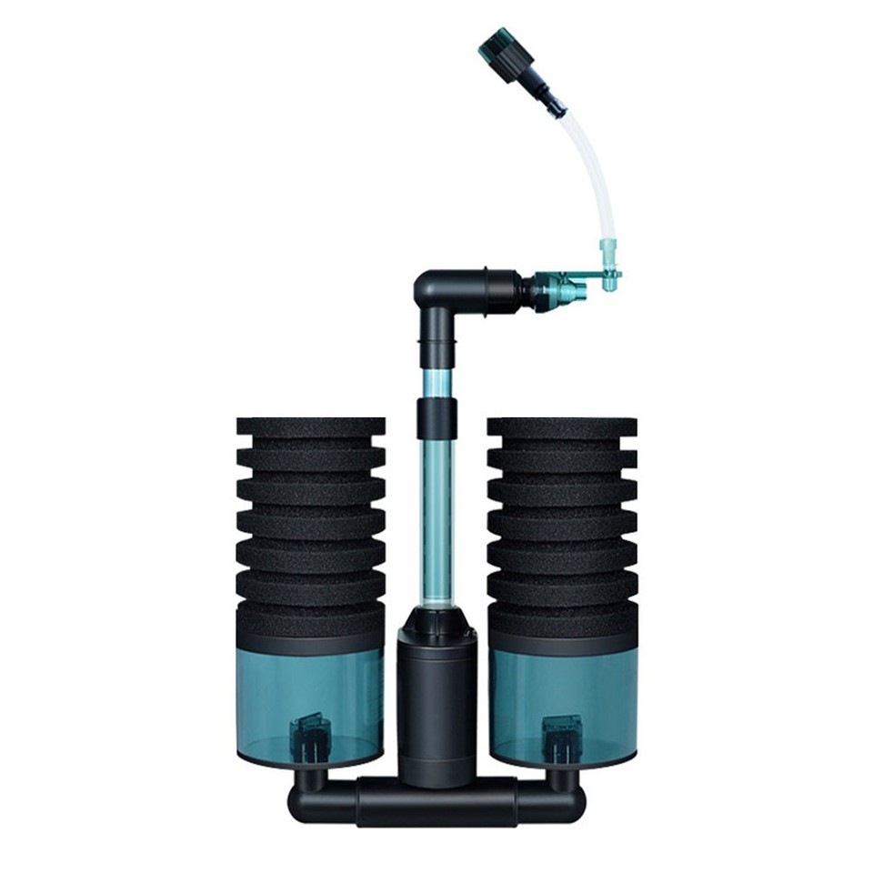 Aquarium Double Sponge Filter Quiet Electric Sponge Filter Fish Shrimp ...