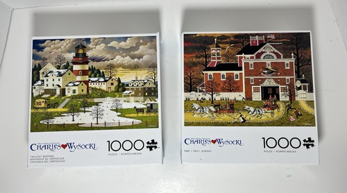 Lot of 2 Charles Wysocki 1000 Piece Puzzles SEALED Fire & Twilight Sentinel | eBay