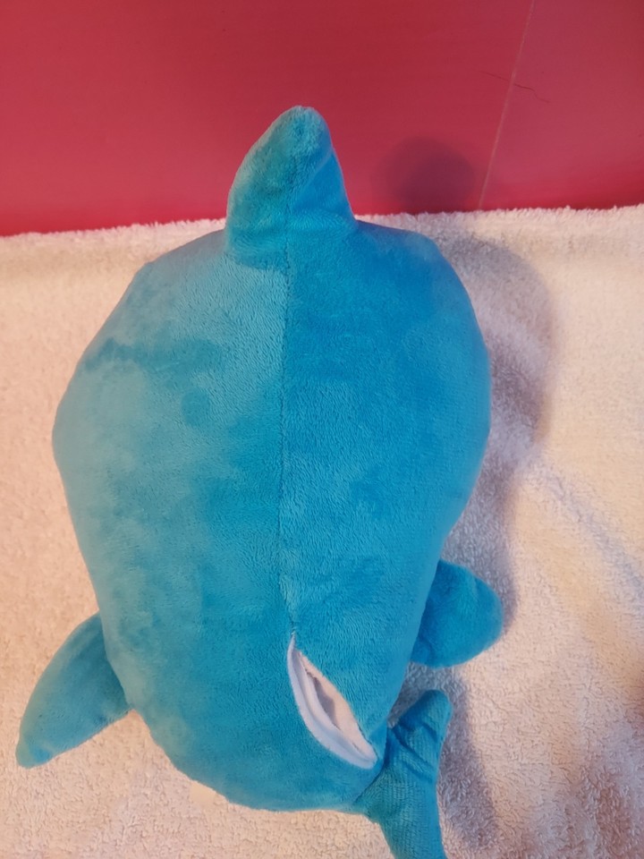 Pink Fong Baby Shark Plush Stuffed Animal Doll Toy Blue White Pillow 11 ...