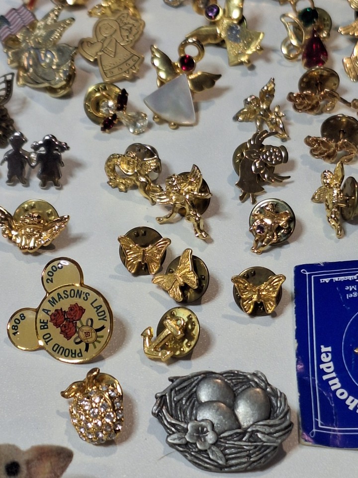 Vintage to Now Lapel Pin Lot USA Military Religious and More | eBay