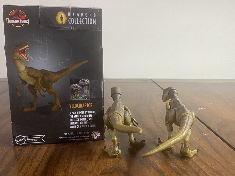Jurassic Park Hammond Collection Velociraptor X2 Lot Mattel | eBay