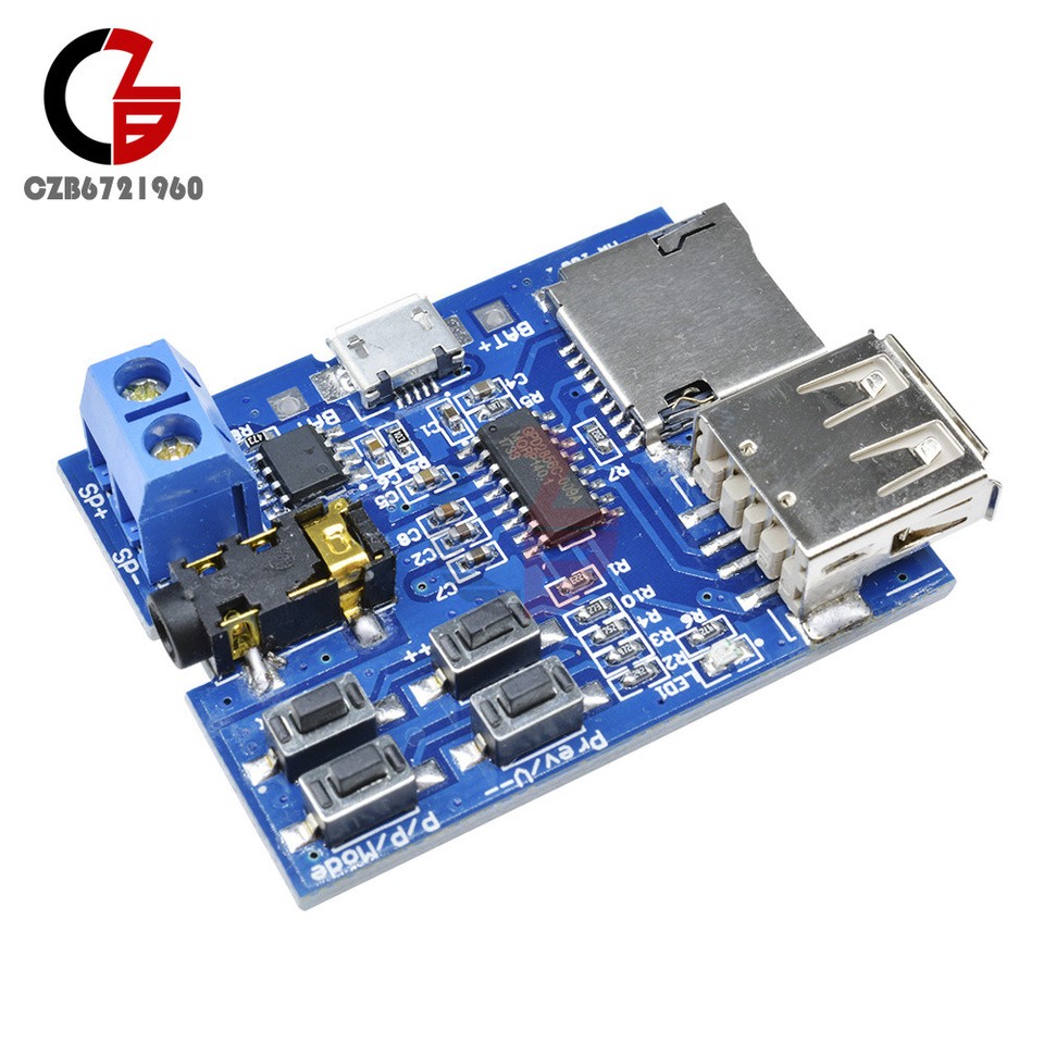 MP3 Format TF Card U Disk Decoder Amplifier Board Module Decoding Audio ...