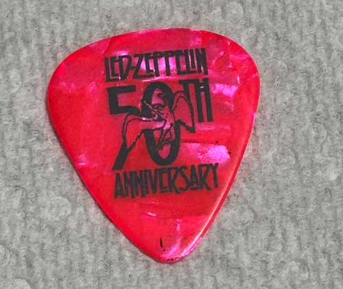 Led Zeppelin Jimmy Page Guitar Pick RARE 50th Anniversary Band Tour ...