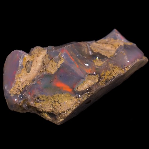 100% Natural Welo Fire Ethiopian Opal Rough Gemstone 7.5 Ct. 18X12X9 mm ...