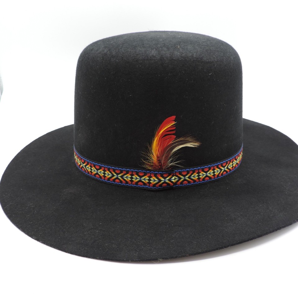 VTG Sheplers Indian Joe Black Dome Hat Size XL Billy Jack Rondevous ...