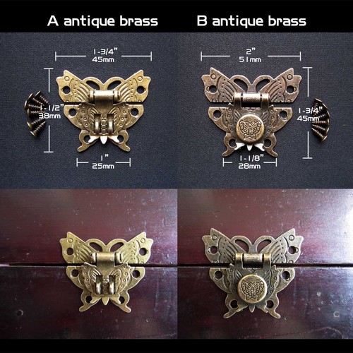 Decorative Jewelry Chest Gift Box Suitcase Case Hasp Latch Toggle ...