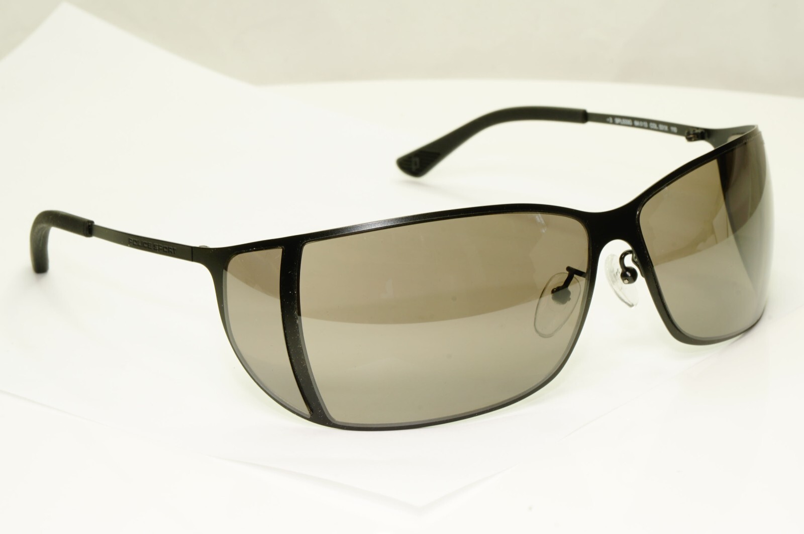 Police Sunglasses Side Window Black Brown Wrap Designer Mens SPL 533G ...