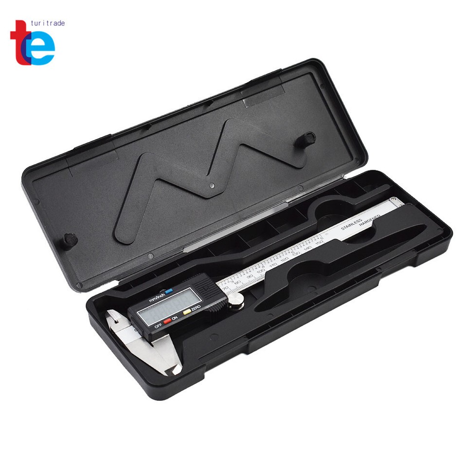 0-150 mm Vernier Caliper Tester Stainless Steel LCD Electronic Digital ...