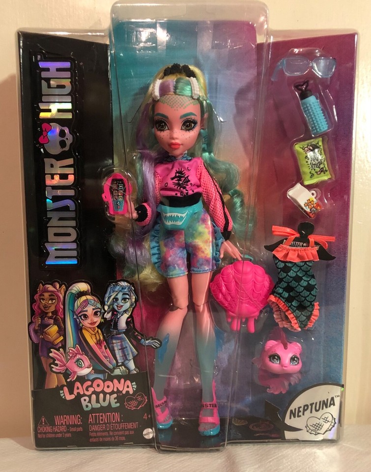 New Monster High Lagoona Blue Doll Neptuna G3 ~3rd Generation ~Mattel ...