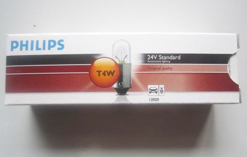 10pcs PHILIPS 13929 24V4W T4W BA9s standard signaling lamp truck bus ...