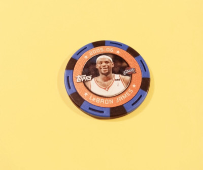 2005/06 Topps NBA Poker Chip of LeBron James,,,,,,, Black / Blue | eBay
