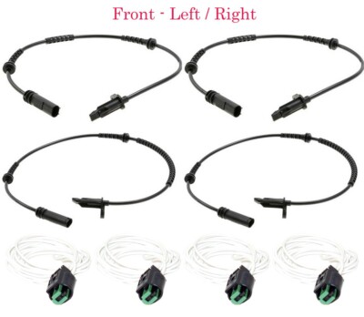 4 x ABS Wheel Speed Sensor & Connectors Front Rear L/R Fits BMW X1 X2 ...