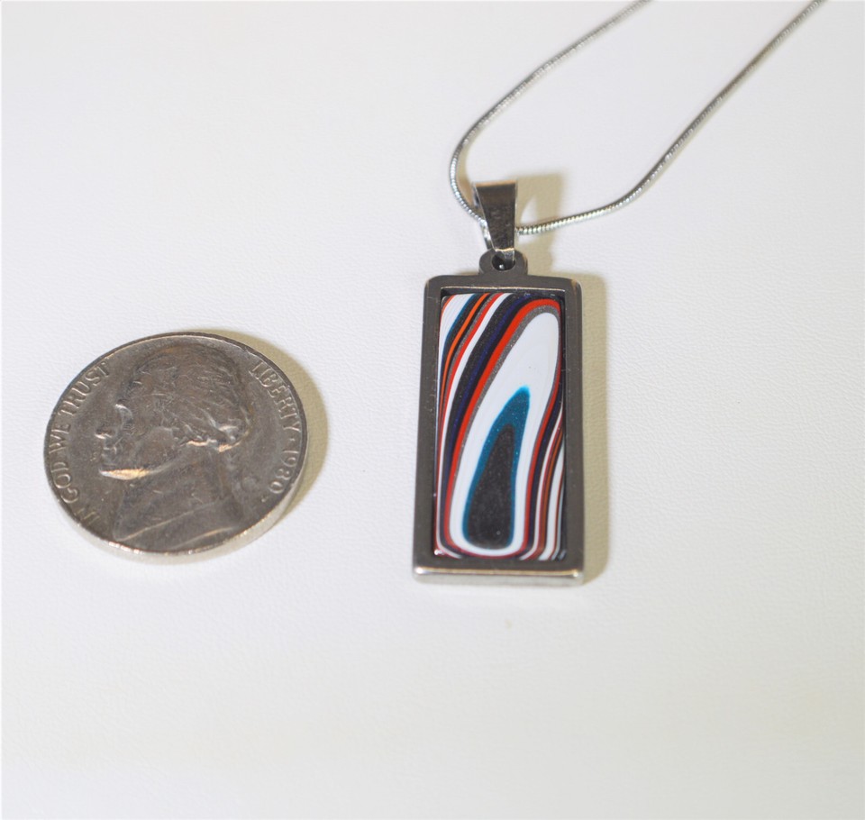 Fordite Necklace, Men or Women, Fordite Jewelry, USA Handmade, EB75 | eBay