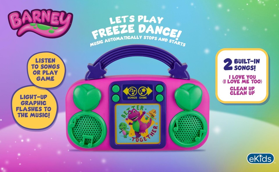 Barney Toy Music Player Includes Freeze Dance Game, Musical Toy for ...