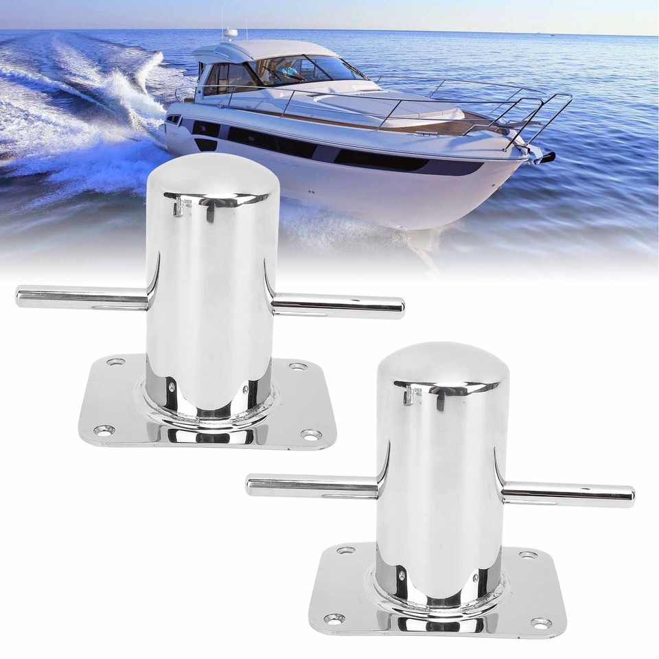 4PCS Cross Bit Bollard Stainless Steel Boat Post Cross Deck Single ...