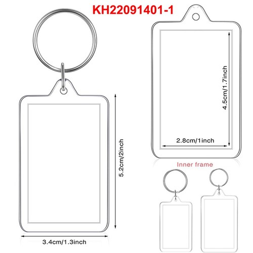 Acrylic Photo Frame-Keyrings,Picture Snap-In Keychains,Personalized ...